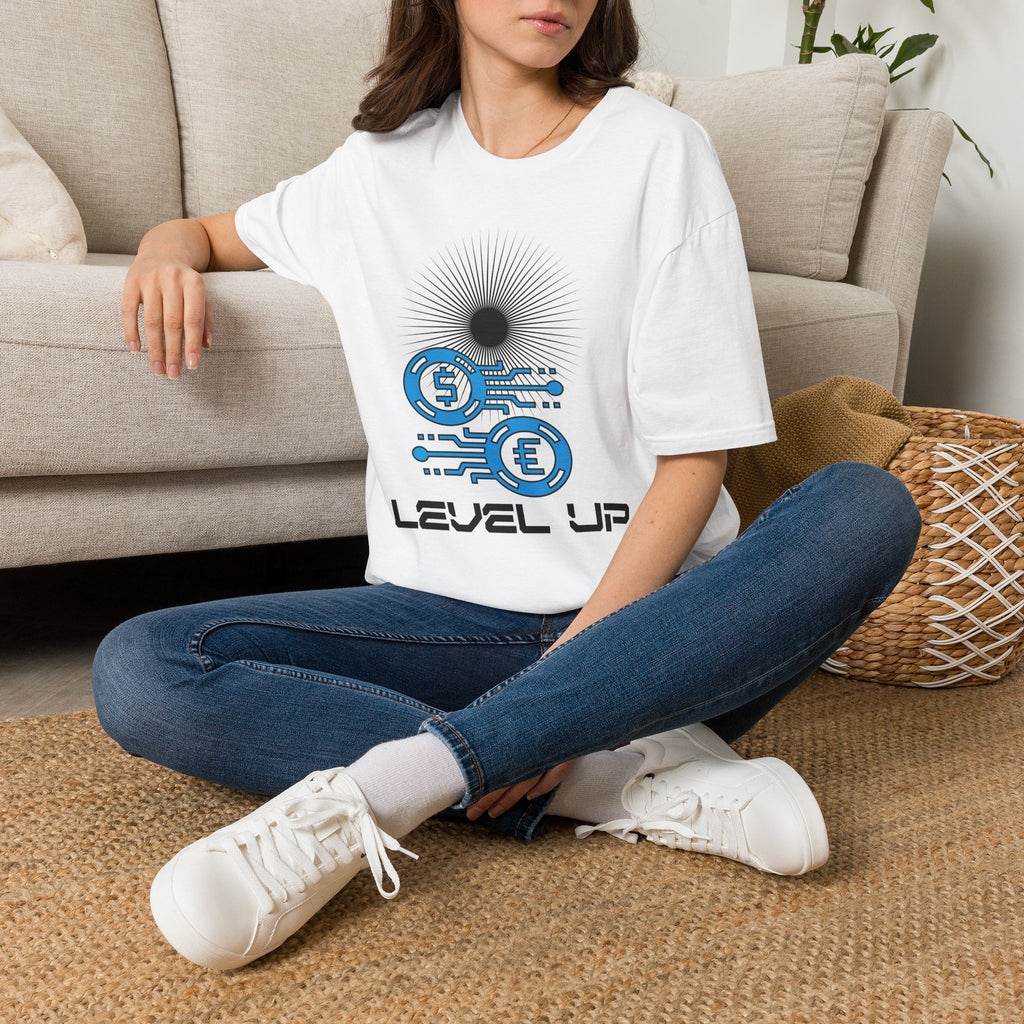 Level Up Gaming T-Shirt — Retro Arcade Coins & Pixel Circuit Design ...